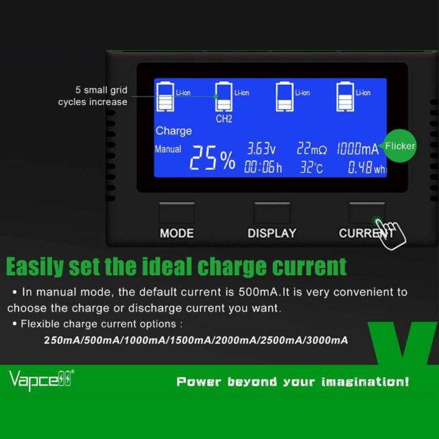 Vapcell S4+V3.0 incarcator la priza cu 4 porturi de mare putere 12A ...